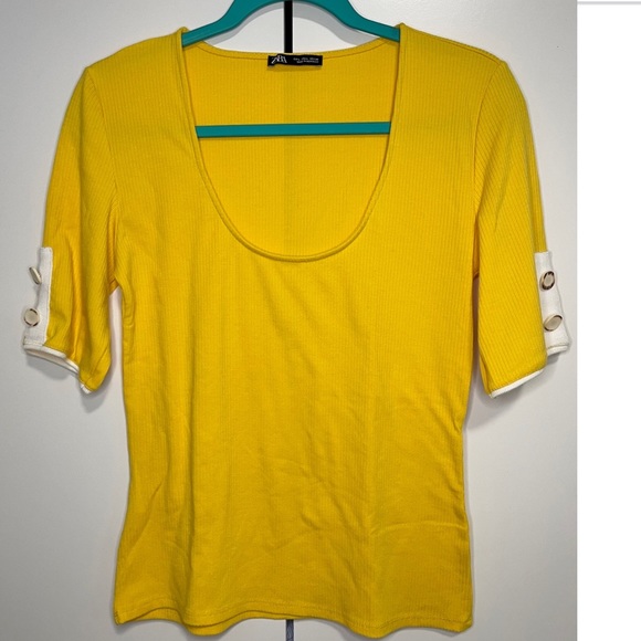 Zara | Tops | Yellow Zara Top | Poshmark